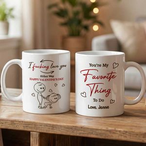 I Fcking Love You Funny Inappropriate Stick Couple - Personalized Mug ...